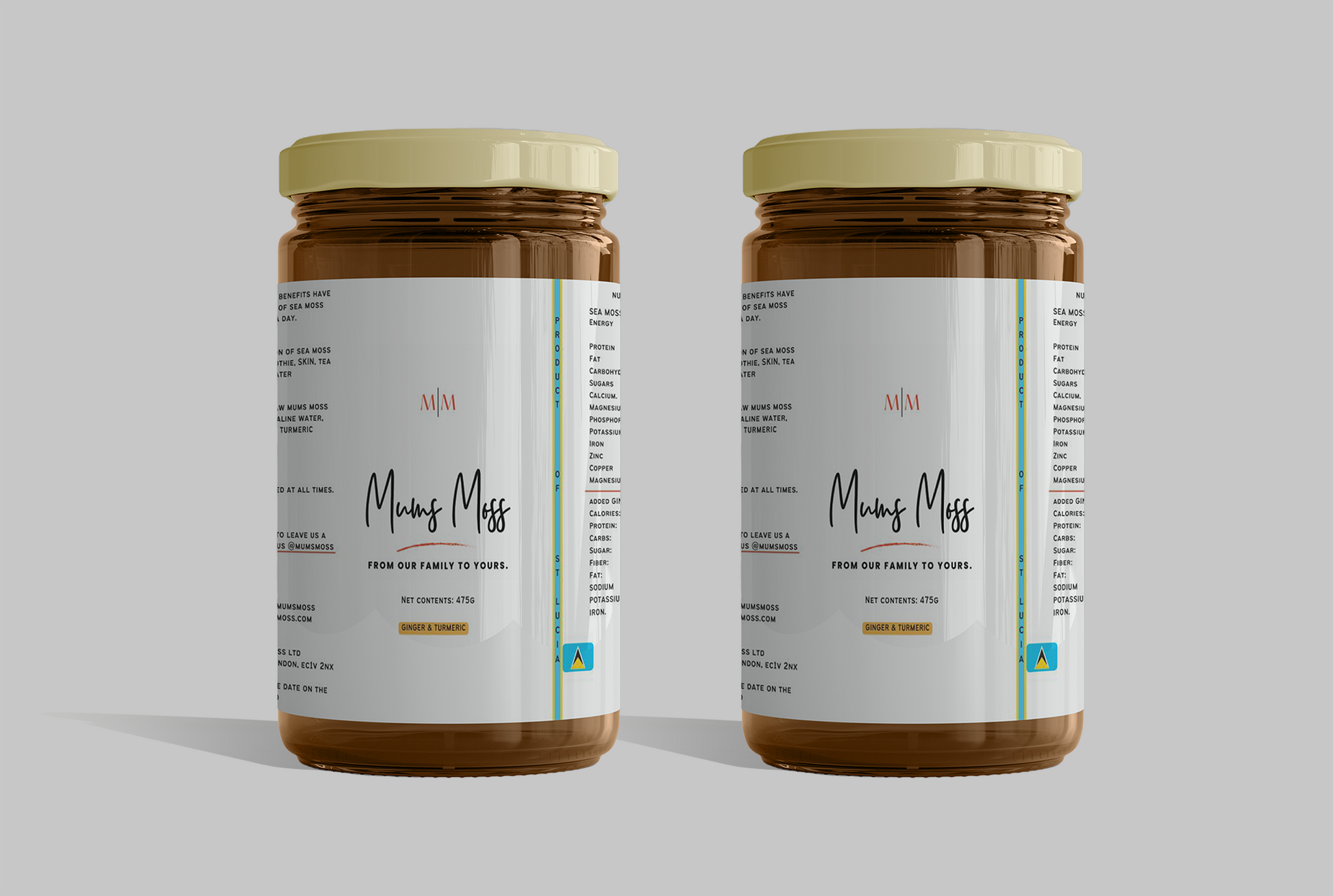 Mums Moss Ginger & Turmeric Sea Moss Gel 550ml